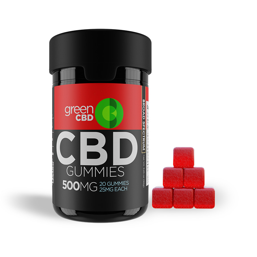 CBD Gummies 500MG Strawberry Green CBD
