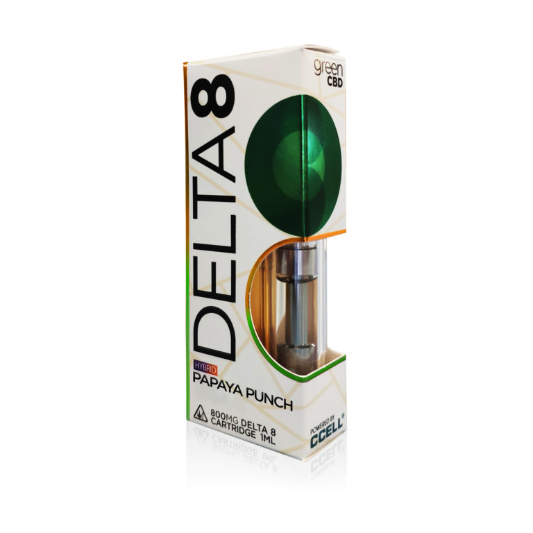 Delta 8 Cartridge - Papaya Punch : Green CBD